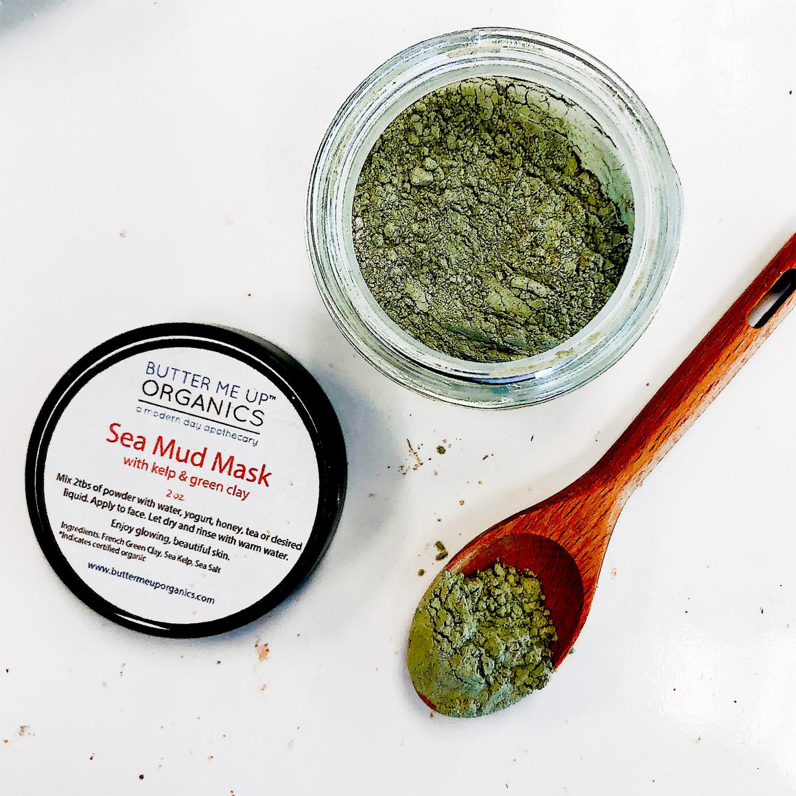 Sea Mud Mask / French Green Clay Kaolin Clay — Butter Me Up Organics