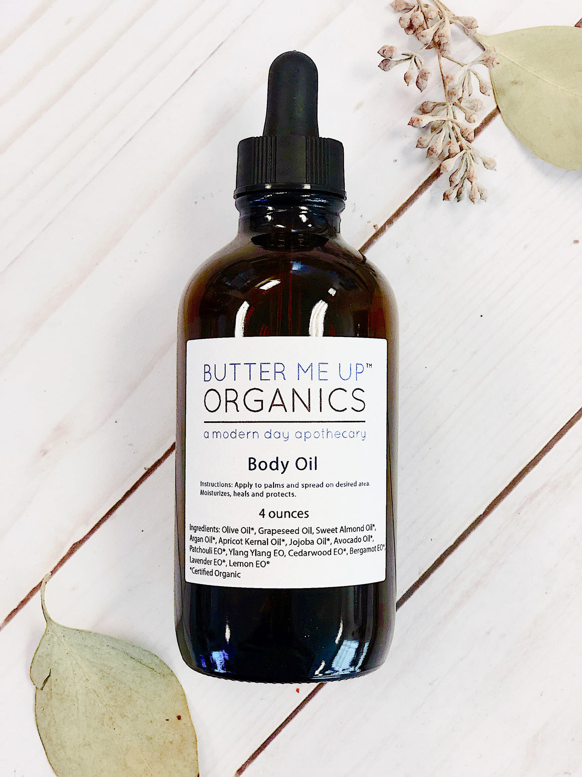 Organic Body Oil / Body Oil / Moisturizer / Organic Oils / Dry Skin Fo ...